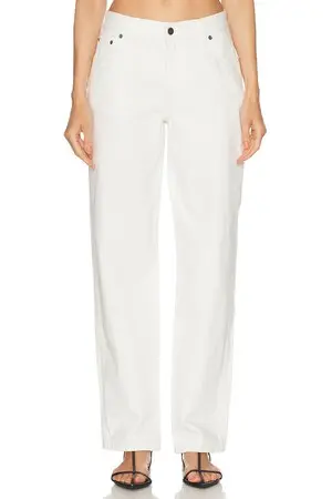 Matteau Relaxed Wide Leg Jeans - Chalk