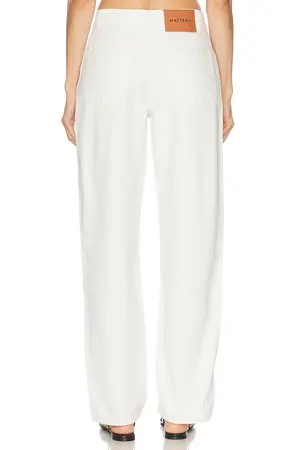 Matteau Relaxed Wide Leg Jeans - Chalk