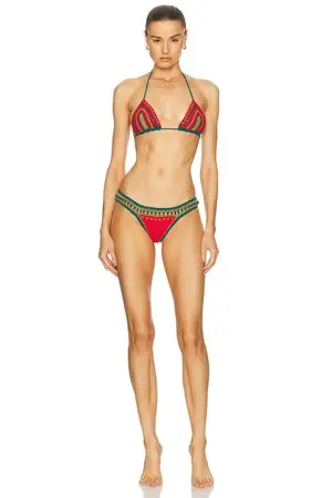 Akoia Swim Gibara Bikini Set - Red & Blue