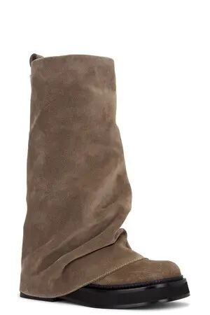 Attico Robin Combat Boots - Taupe