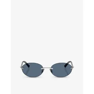 Tiffany & Co. Oval-frame Metal Sunglasses - Silver