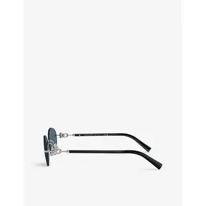 Tiffany & Co. Oval-frame Metal Sunglasses - Silver