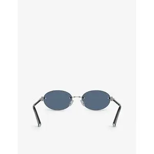 Tiffany & Co. Oval-frame Metal Sunglasses - Silver