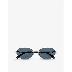 Tiffany & Co. Oval-frame Metal Sunglasses - Silver