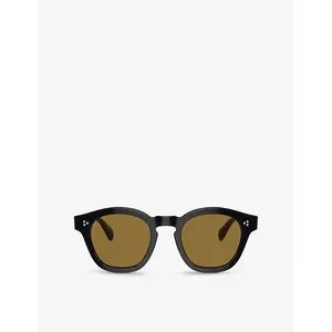 Oliver Spencer Square-frame Sunglasses - Black