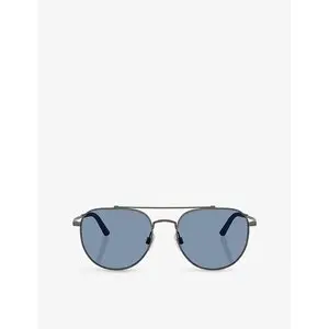 Oliver Spencer Pilot-frame Sunglasses - Grey
