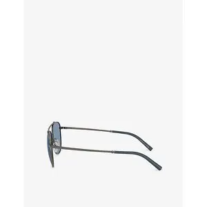 Oliver Spencer Pilot-frame Sunglasses - Grey