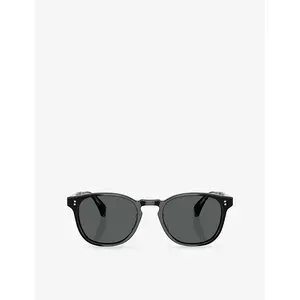Oliver Spencer Round-Frame Acetate Sunglasses Black