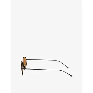 Oliver Spencer Sirry Oval-frame Sunglasses - Black