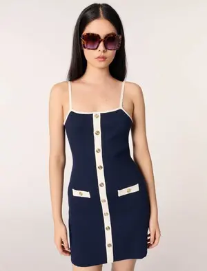 Maje Rib Knit Mini Dress
