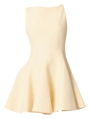 Maje Polyester Tweed Mini Dress - Yellow