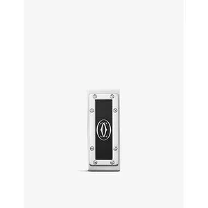 CARTIER Santos De Stainless- And Black Lacquer Money Clip - Steel