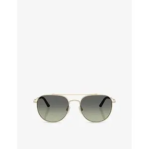 Oliver Spencer Pilot-frame Metal Sunglasses - Gold