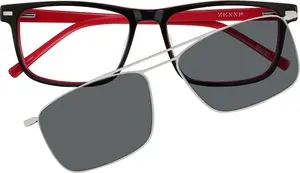 Zenni Rectangle Frame With Snap-on Sunlens - Black
