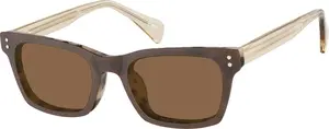 Zenni Rectangle Eyeglasses With Snap-On Sunlens Pattern