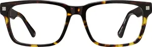 Zenni Rectangle Eyeglasses With Snap-On Sunlens Tortoiseshell
