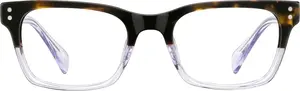Zenni Rectangle Eyeglasses With Snap-On Sunlens Translucent