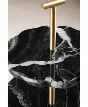 GAURI KOHLI Concorde Marble Two-tier Cake Stand