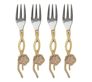 GODINGER Hellebore Dessert Fork Set - One-color