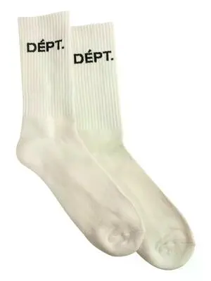 GALLERY DEPT. Logo-jacquard Socks - White