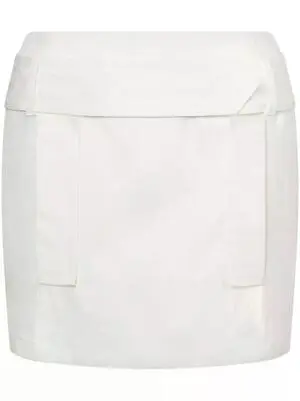 Alberta Ferretti Stretch-cotton Mini Skirt - White