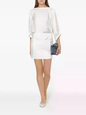 Alberta Ferretti Stretch-cotton Mini Skirt