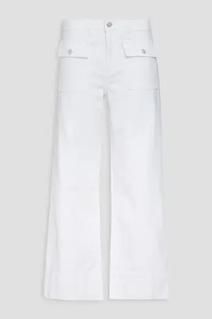 FRAME The 70s Cropped Straight-leg Pants - White
