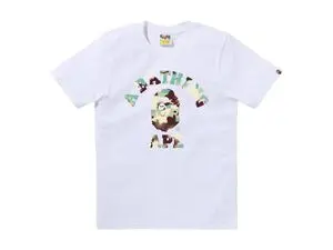 BAPE Map Camo College Tee Shirt - White