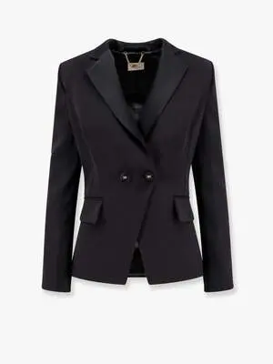Elisabetta Franchi Double-breasted Blazer With Covered Buttons