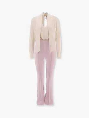 Elisabetta Franchi Viscose Jumpsuit With Removable Trouser Viola