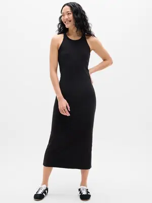 Athleta Signature Ribbed Maxi Dress - Black