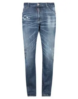 Dsquared2 Tapered Jeans With Leather Trims
