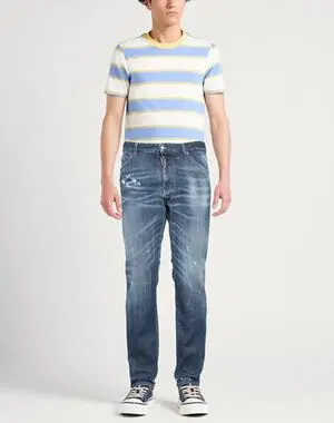 Dsquared2 Tapered Jeans With Leather Trims