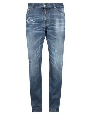 Dsquared2 Tapered Jeans With Leather Trims