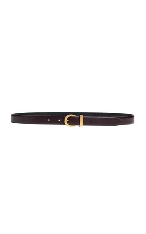 Khaite Luna Leather Belt - Burgundy