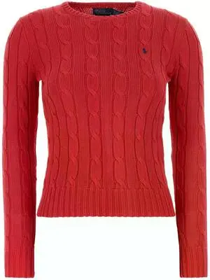 Polo Ralph Lauren Cable-knit Cotton Sweater - Red
