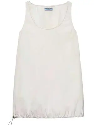 Prada Pongé Mini Dress - Neutrals