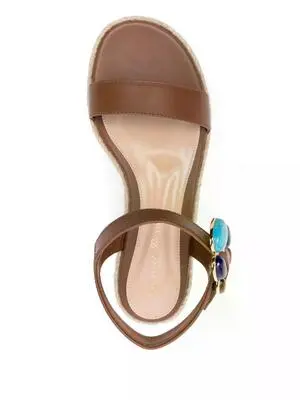 GIANVITO ROSSI 65mm Stone-embellished Espadrilles - Brown