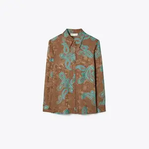 Tory Burch Satin Paisley Shirt