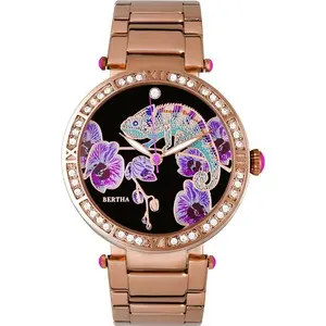 BERTHA WATCHES Camilla Mother-of-pearl Bracelet Watch - Rose Gold