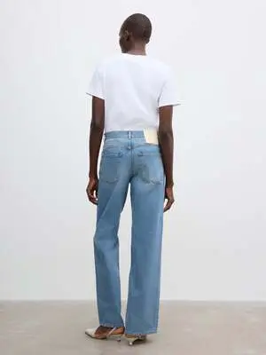 HOUSE OF DAGMAR Baggy Fit Wide Leg Denim - Light Blue