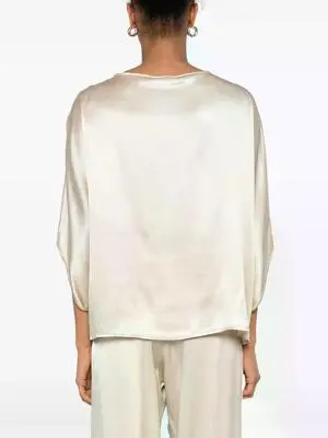 Eleventy Silk Blouse - Neutrals