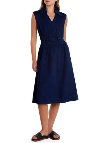 Wash Lab Denim Paneled Day Dresses