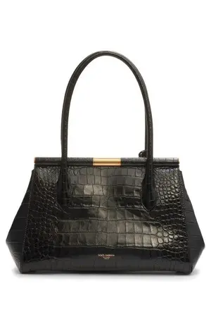 Dolce & Gabbana Marlene Embossed Satchel - Nero