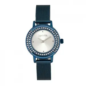 SOPHIE AND FREDA Cambridge Swarovski Crystal Bracelet Watch - Blue