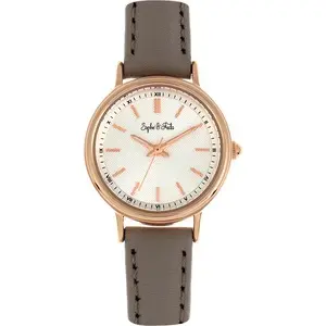 SOPHIE AND FREDA Berlin Leather-band Watch - Grey
