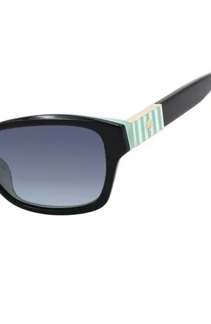 Kate Spade New York Ayla Gradient Rectangle Sunglasses - Blackgreen/ Dark Grey Sf