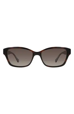 Kate Spade New York Kate Spade New York Ayla Gradient Rectangle Sunglasses Havana Blue/ Brown Sf