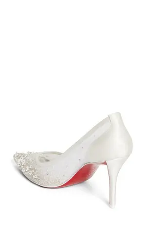 CHRISTIAN LOUBOUTIN Miss Z Crystal Beaded Mesh Pump