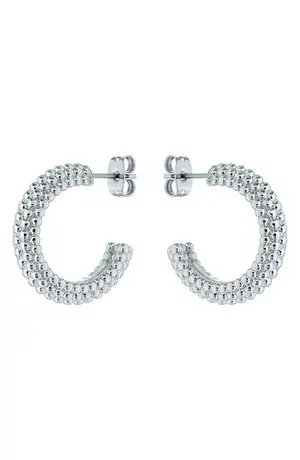 Ted Baker London Dotetta Hoop Earrings - Silver Tone